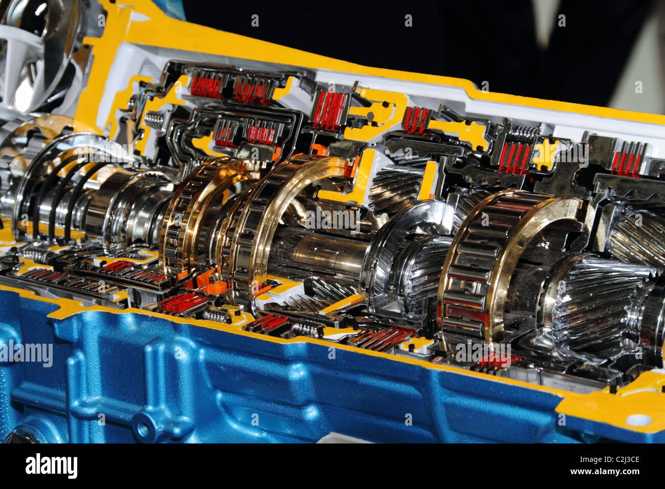 Automotive transmission gearbox with lots of details Stock Photo - Alamy