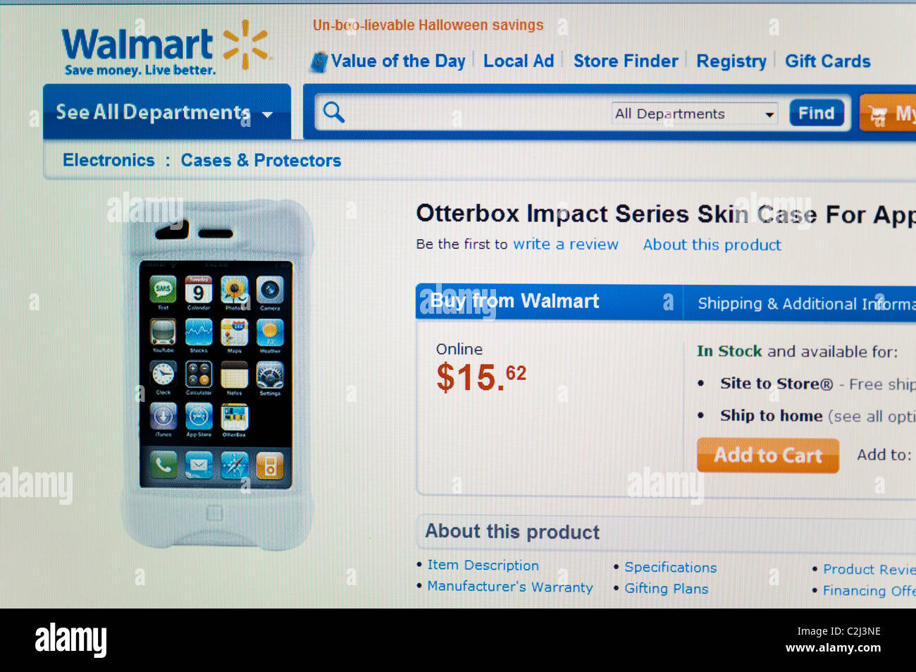 Walmart website screenshot Stock Photo - Alamy