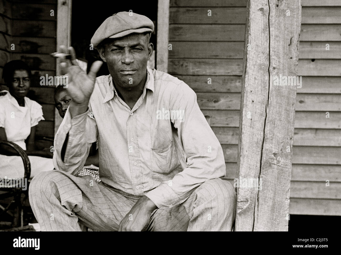 African American Sharecropper on Sunday, Little Rock, Arkansas Stock ...