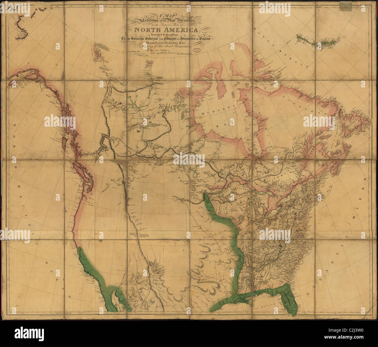 All the New Discoveries of North America - 1802 Stock Photo - Alamy