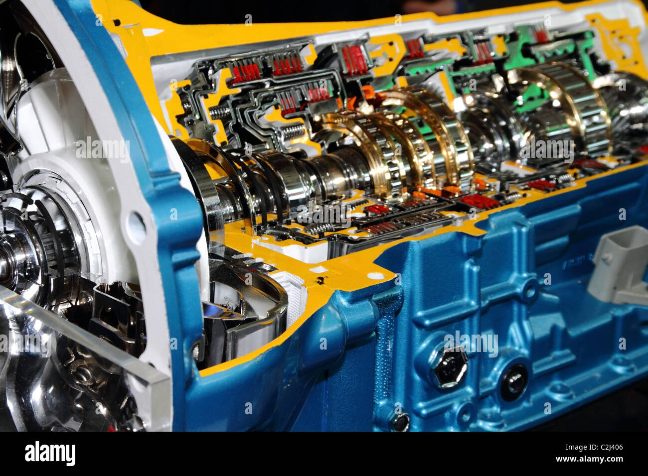 Automotive transmission gearbox with lots of details Stock Photo - Alamy