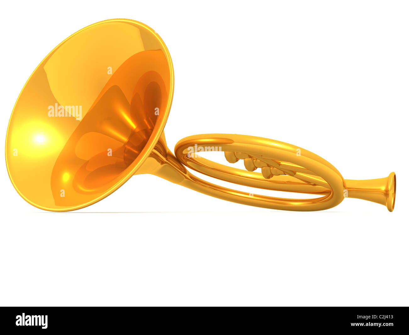 musical instrument horn.3d Stock Photo - Alamy