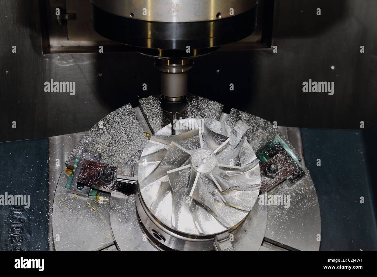 cnc machine tools in the work Stock Photo - Alamy