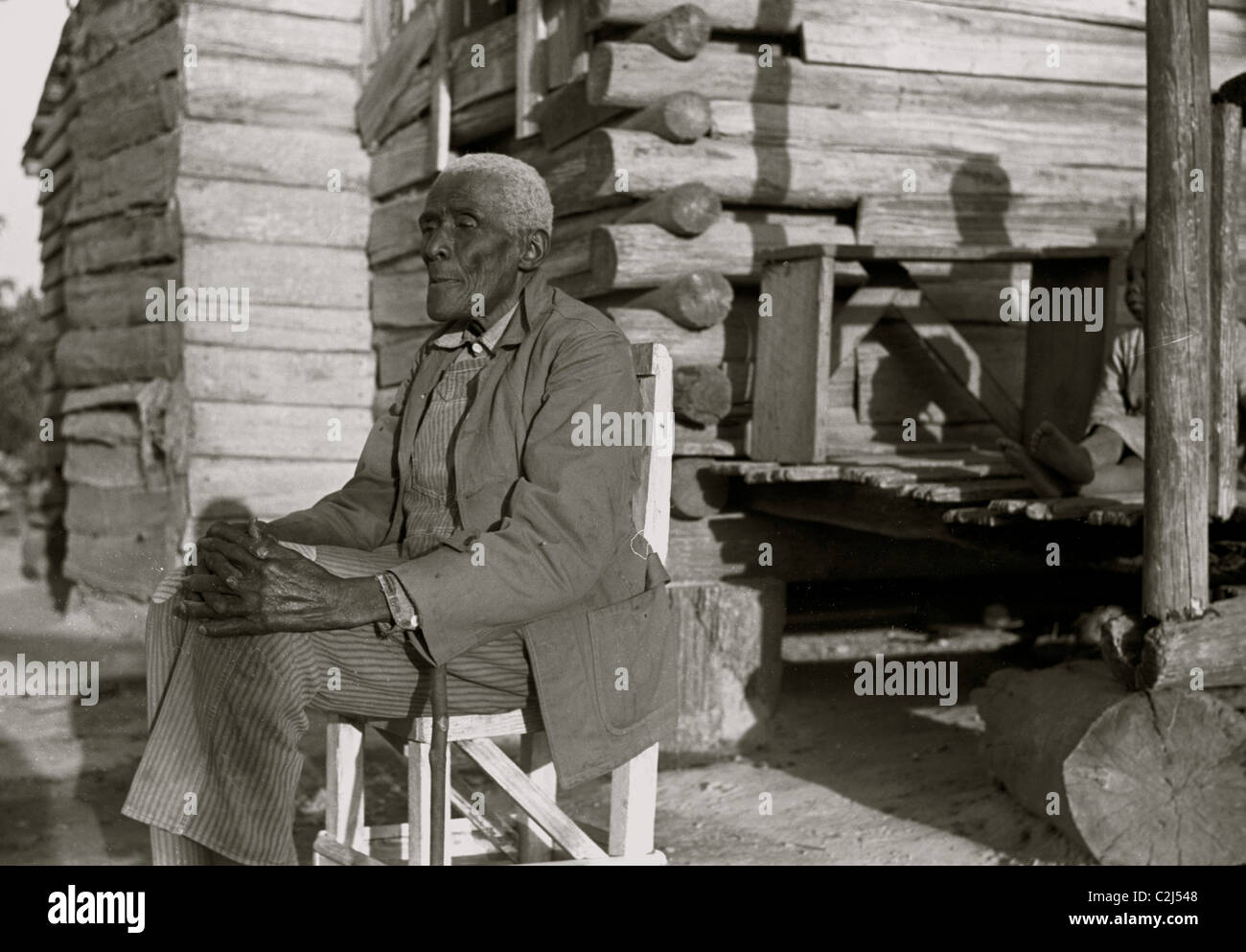 Old man Moseley, now blind, Gees Bend, Alabama Stock Photo - Alamy