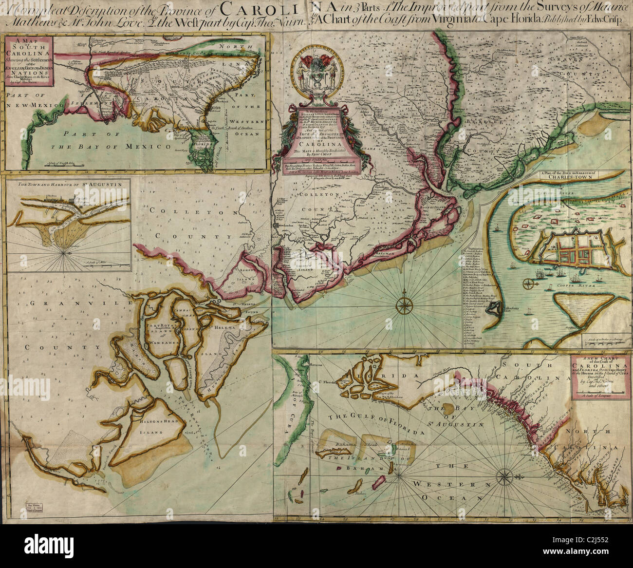 Carolina maps hi-res stock photography and images - Alamy