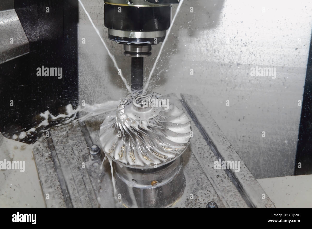 cnc machine tools in the work Stock Photo - Alamy