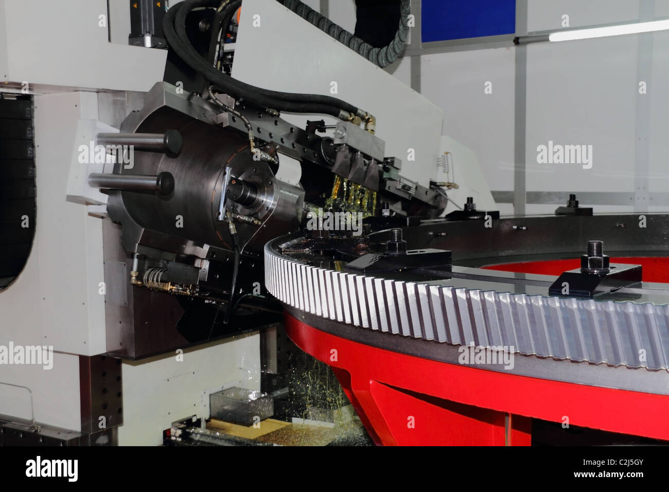 cnc machine tools in the work Stock Photo - Alamy