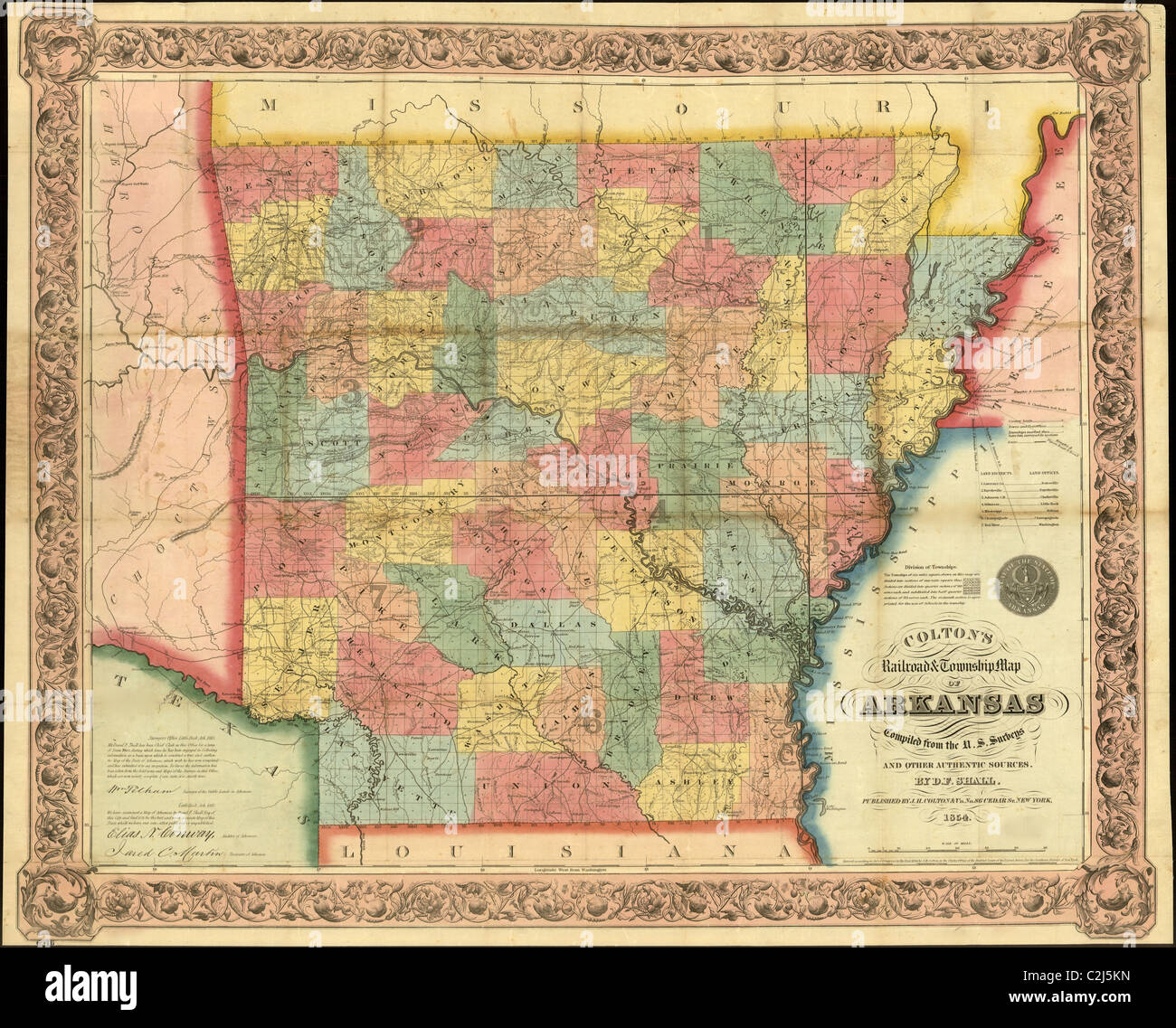 1854 maps hi-res stock photography and images - Alamy