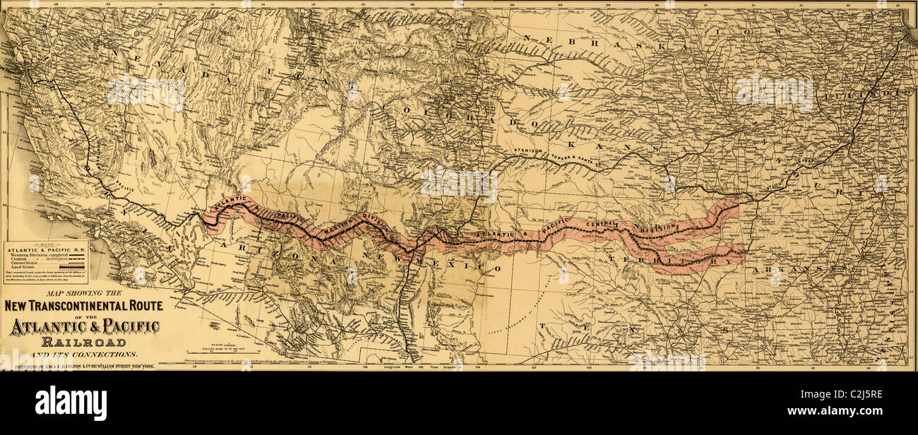 transcontinental route of the Atlantic & Pacific Railroad and its ...