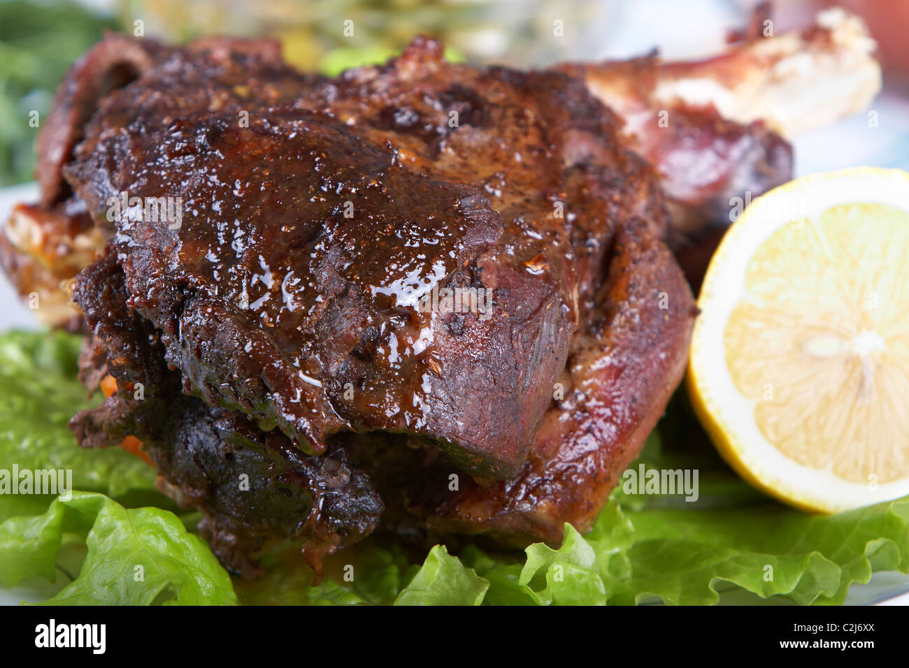Meat leg grill hi-res stock photography and images - Alamy