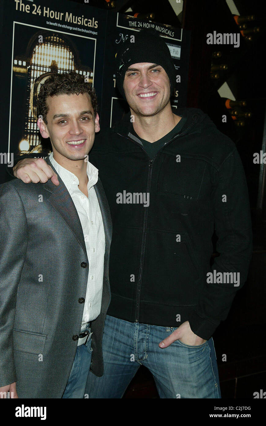 Michael Longoria & Cheyenne Jackson The 24 Hour Musicals after party ...