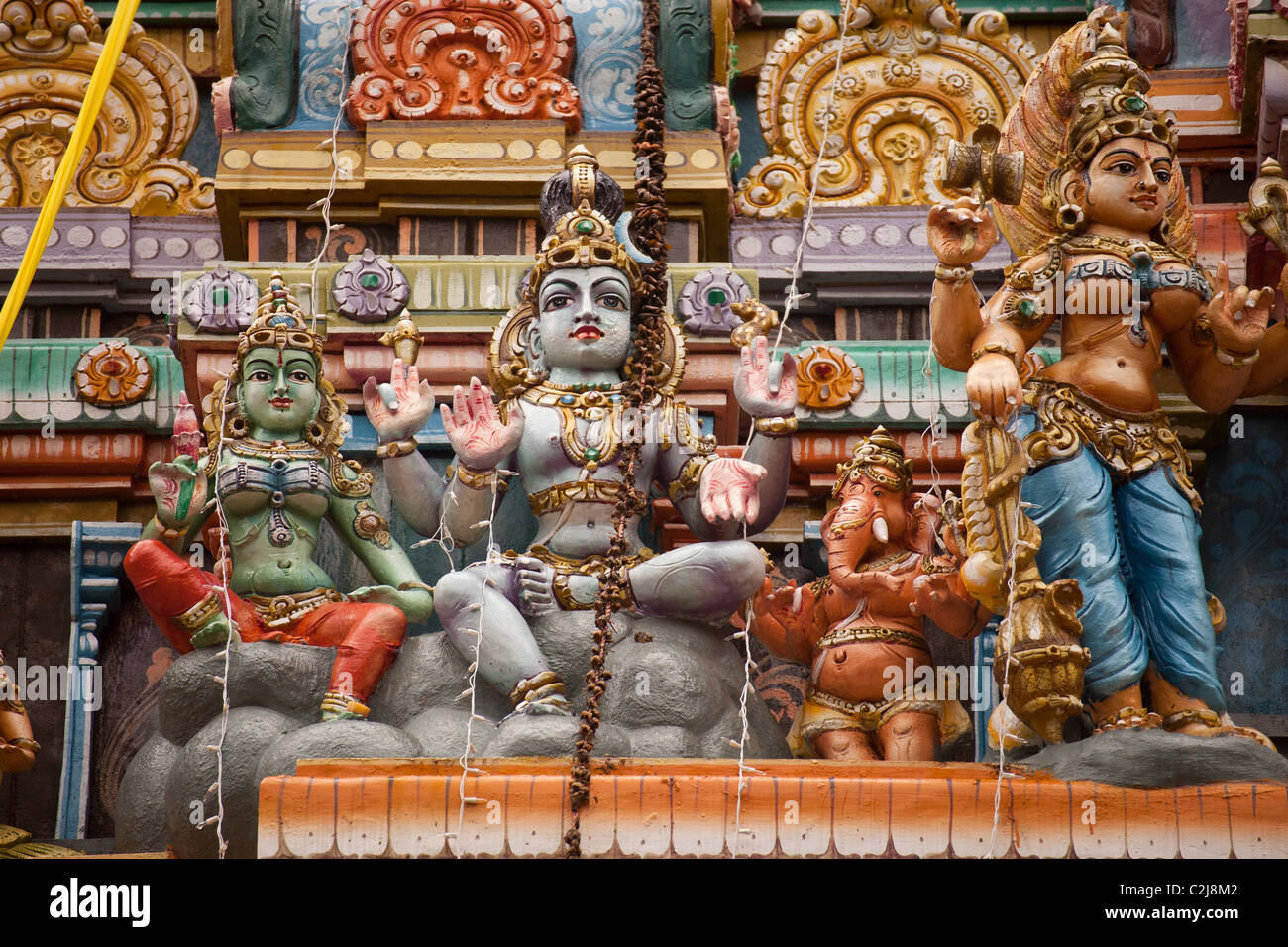 hindu gods at the Sri Muthumariamman Thevasthaman temple in Matale, Sri ...