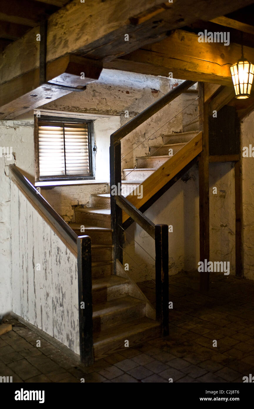 A wooden staircase inside Upnor Castle. Photograph by Gordon Scammell ...