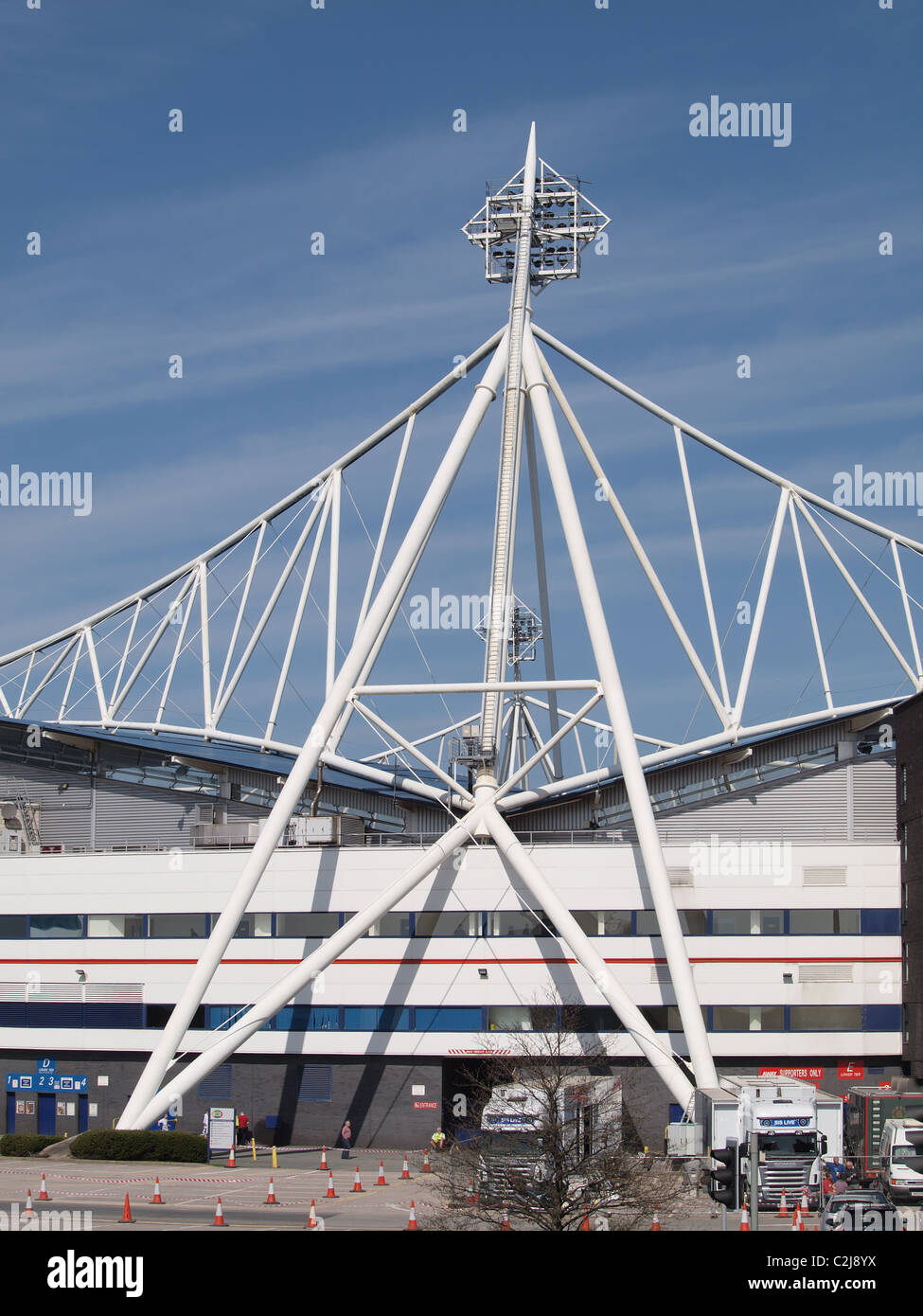 The western end of the Reebok Stadium , the home ground of Bolton ...