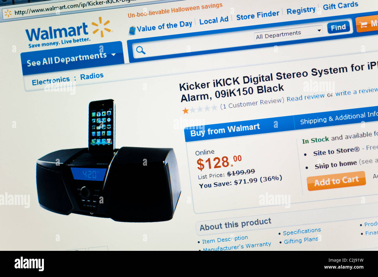 Walmart store website screenshot Stock Photo - Alamy