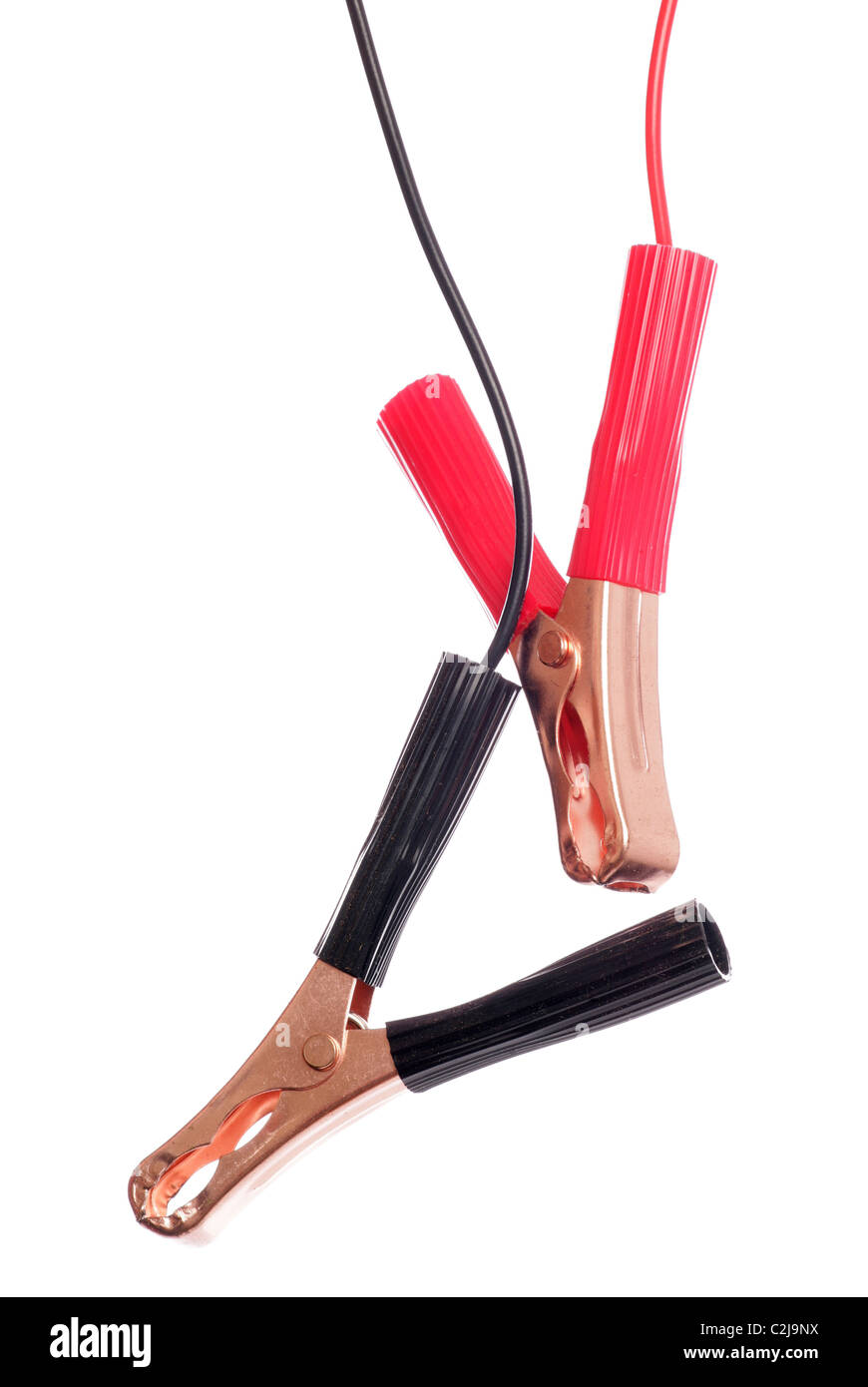 battery charger clips studio cutout Stock Photo - Alamy
