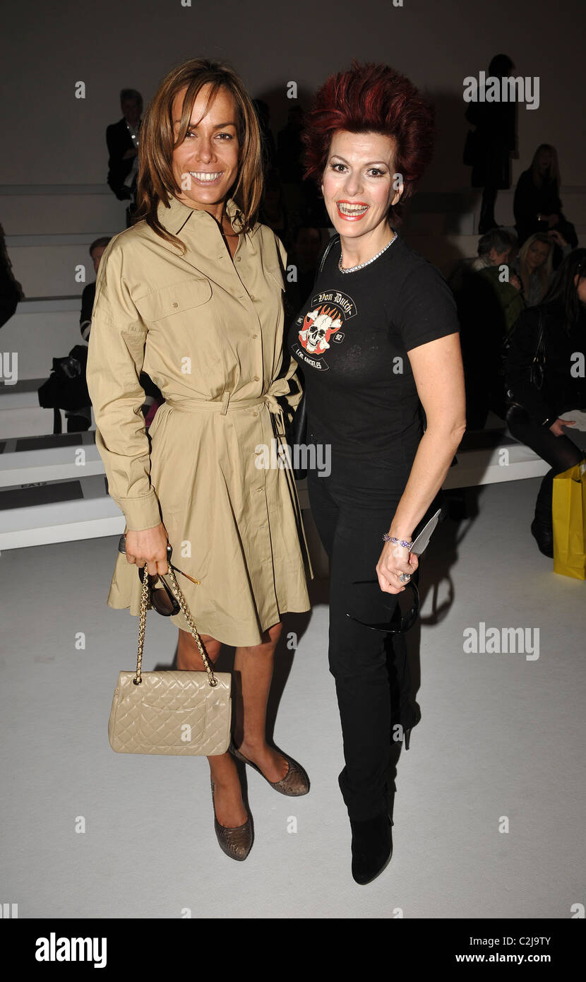Cleo Rocos and Tara Palmer Tompkinson London Fashion Week Autumn/Winter ...