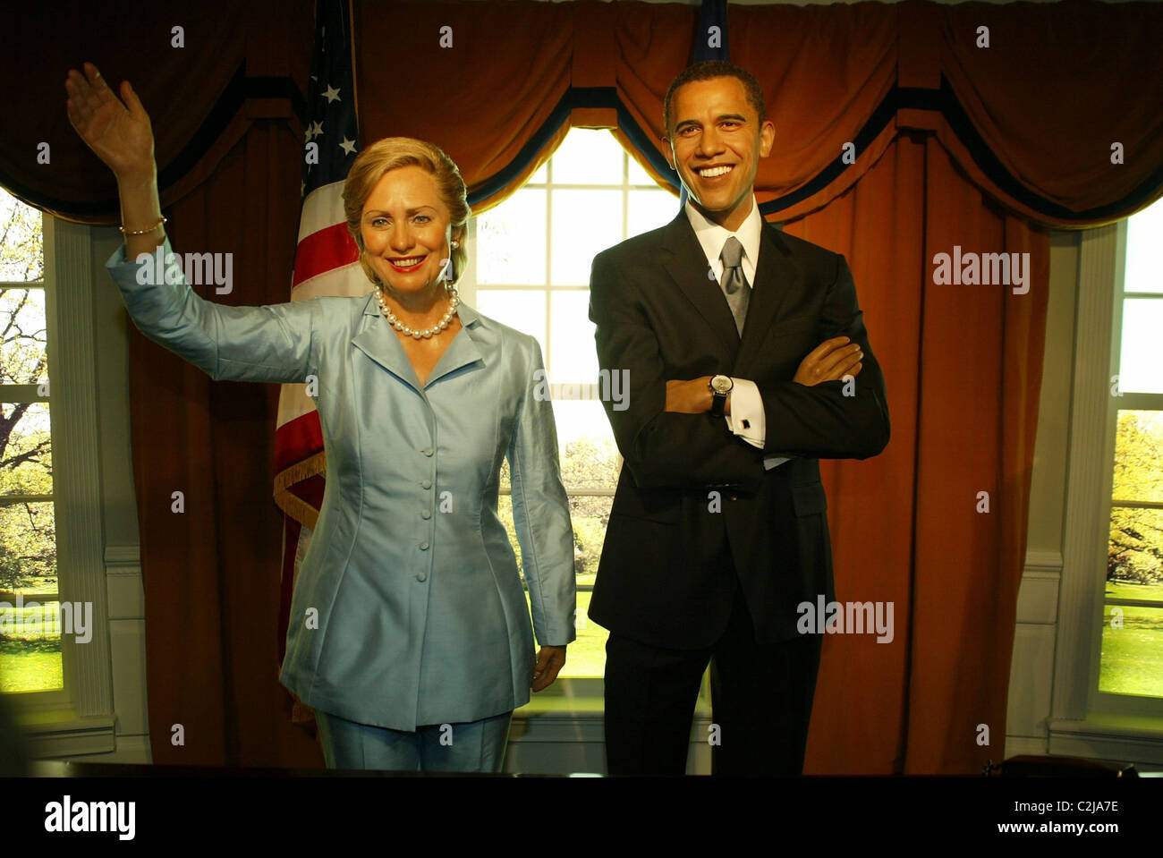 Hillary Rodham Clinton, Barack Obama wax figures Senator Barack Obama ...