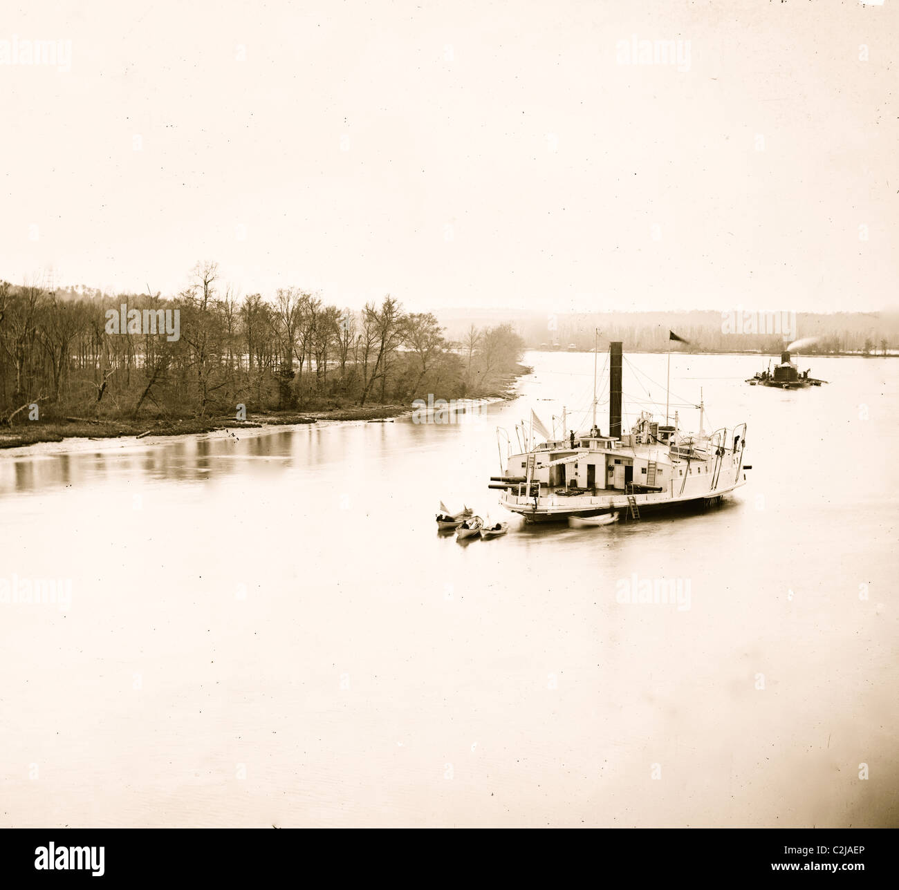 Civil war gunboat hi-res stock photography and images - Alamy