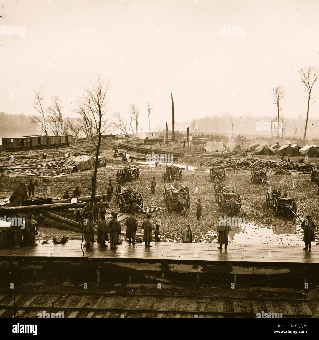 Johnsonville, Tenn. Camp of Tennessee Colored Battery Stock Photo - Alamy