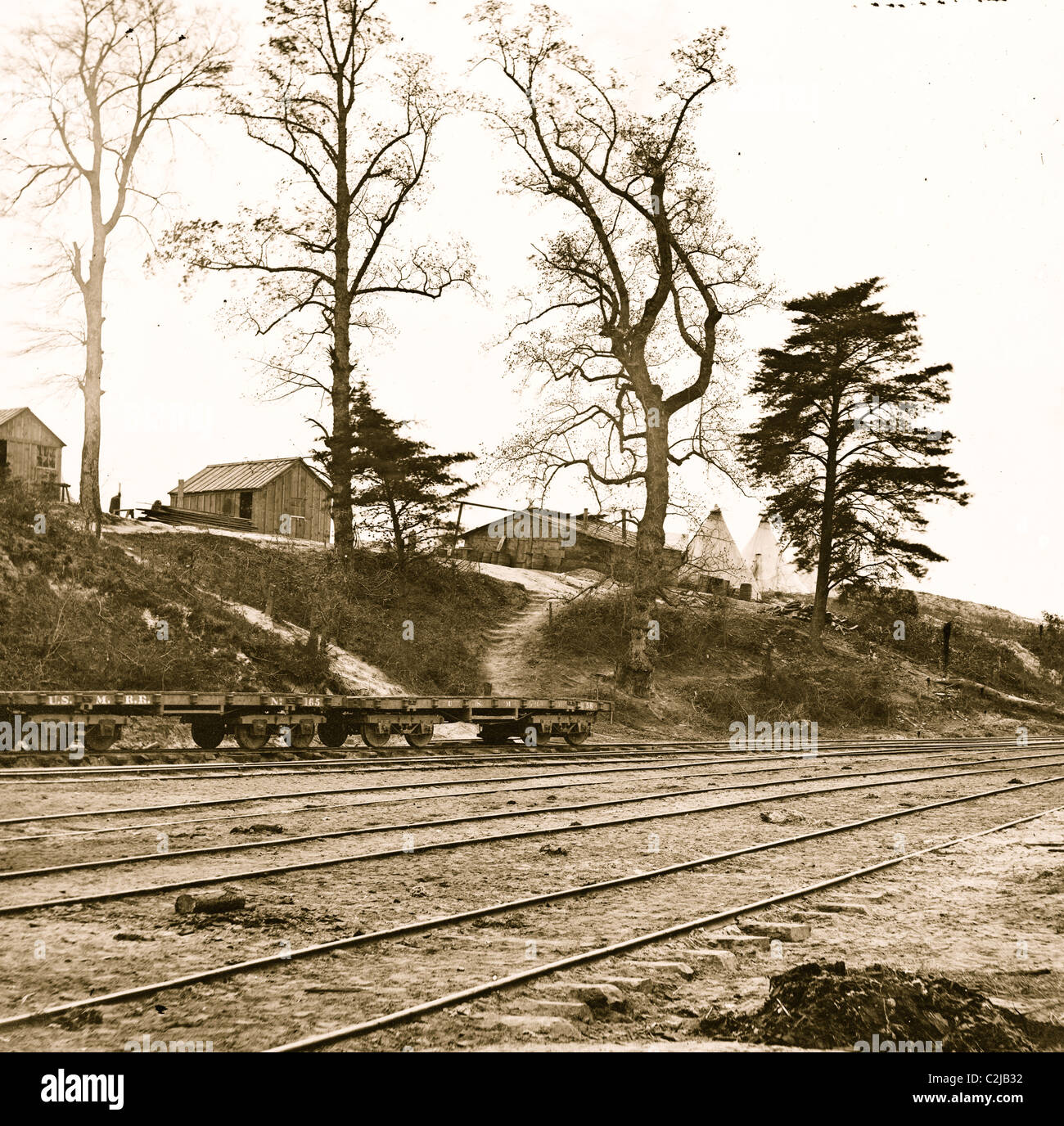 City Point, Virginia. Military railroad Stock Photo - Alamy