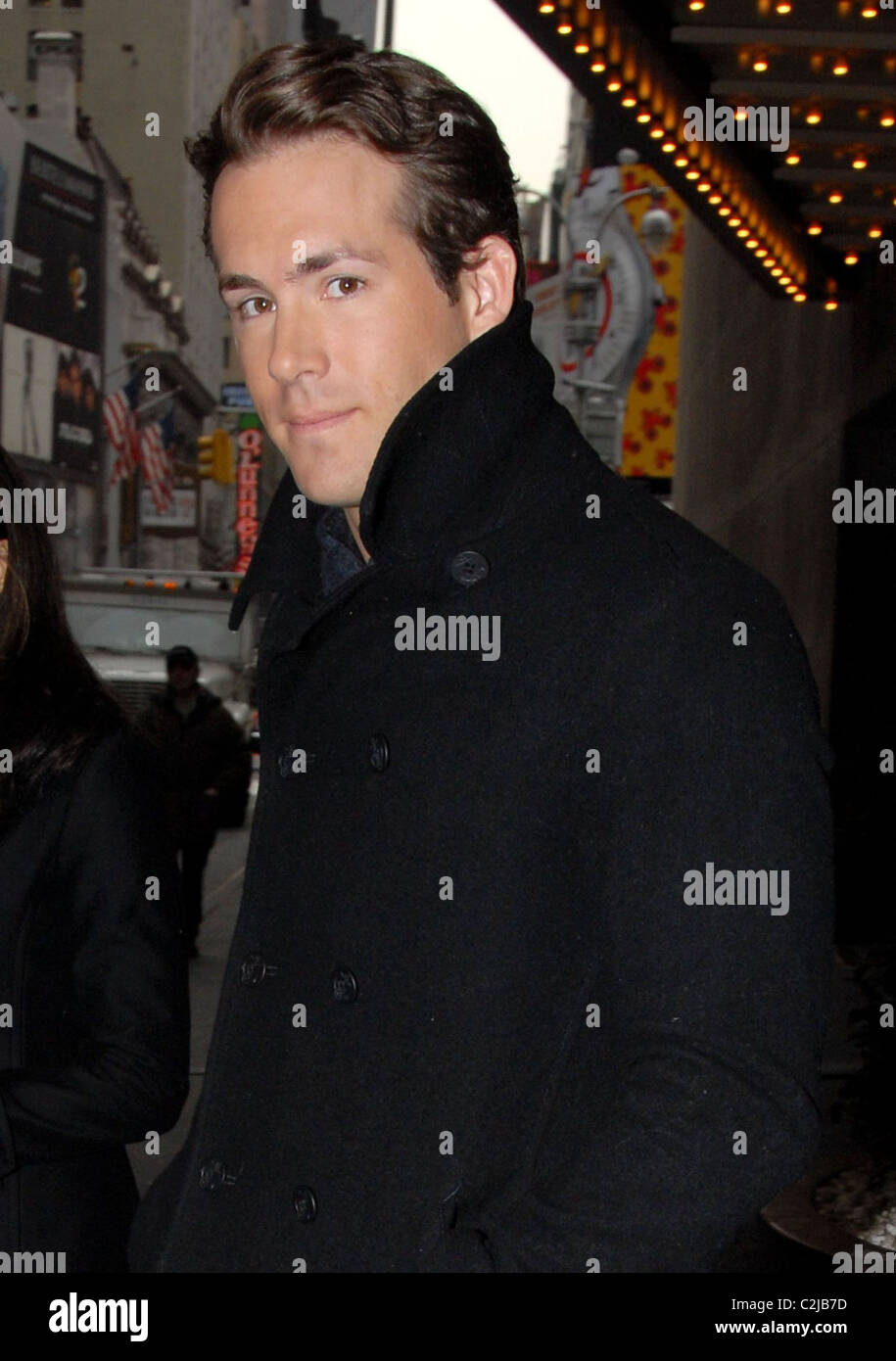 Ryan Reynolds outside MTV TRL Studios in Times Square New York City ...
