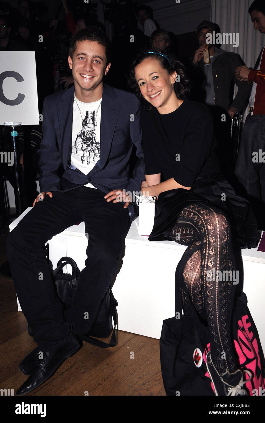 Leah Wood with brother Tyron London Fashion Week Autumn/Winter 2008 ...