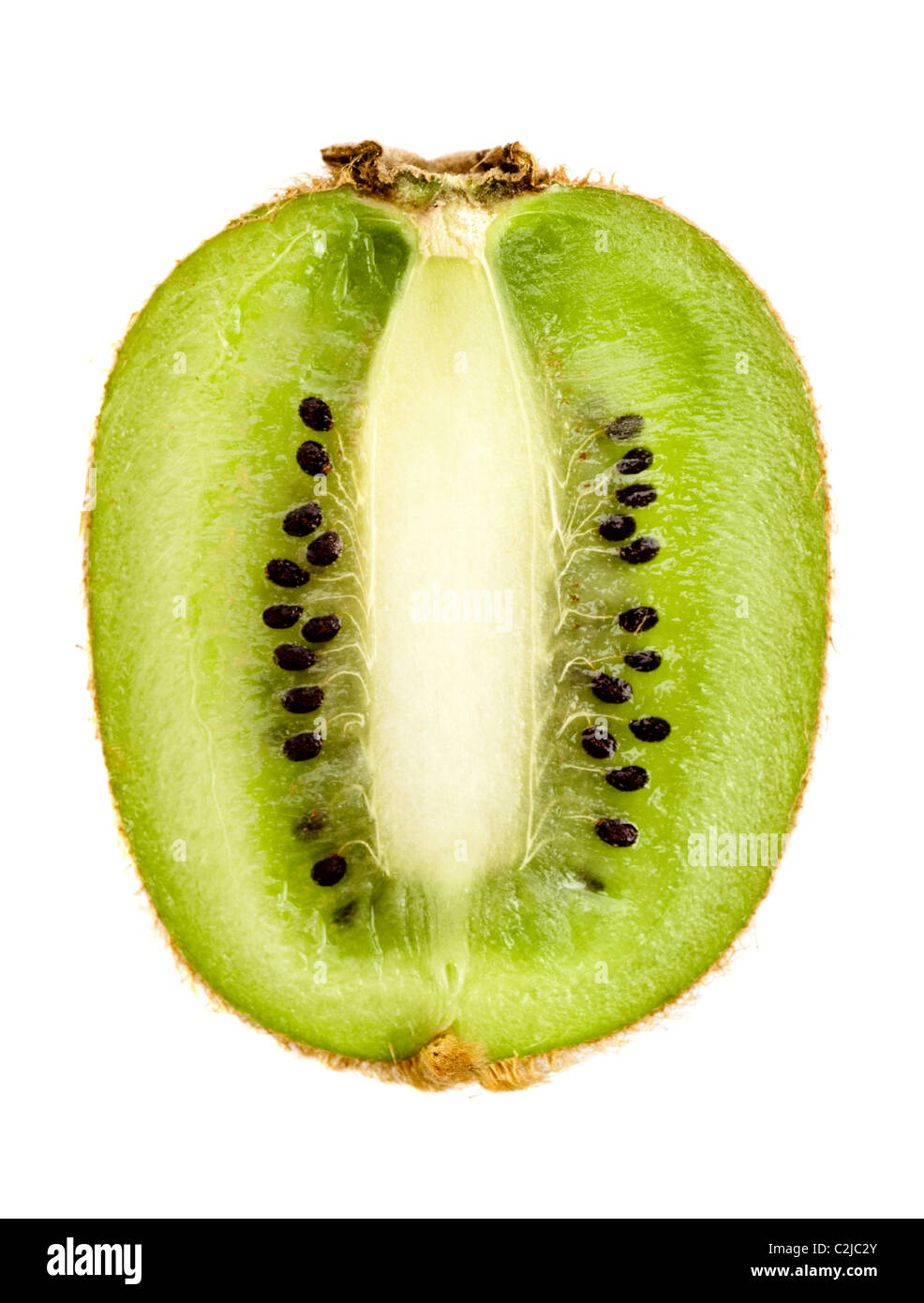 fresh green kiwi slice isolated on white, closeup Stock Photo - Alamy
