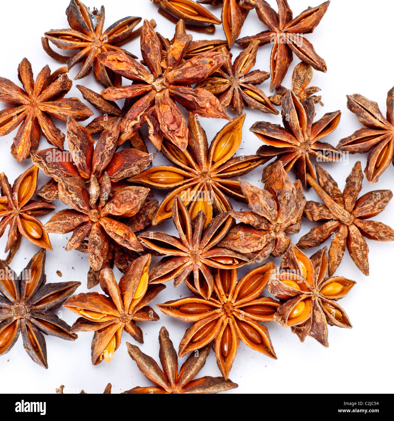 many star anise isolated on white background Stock Photo - Alamy