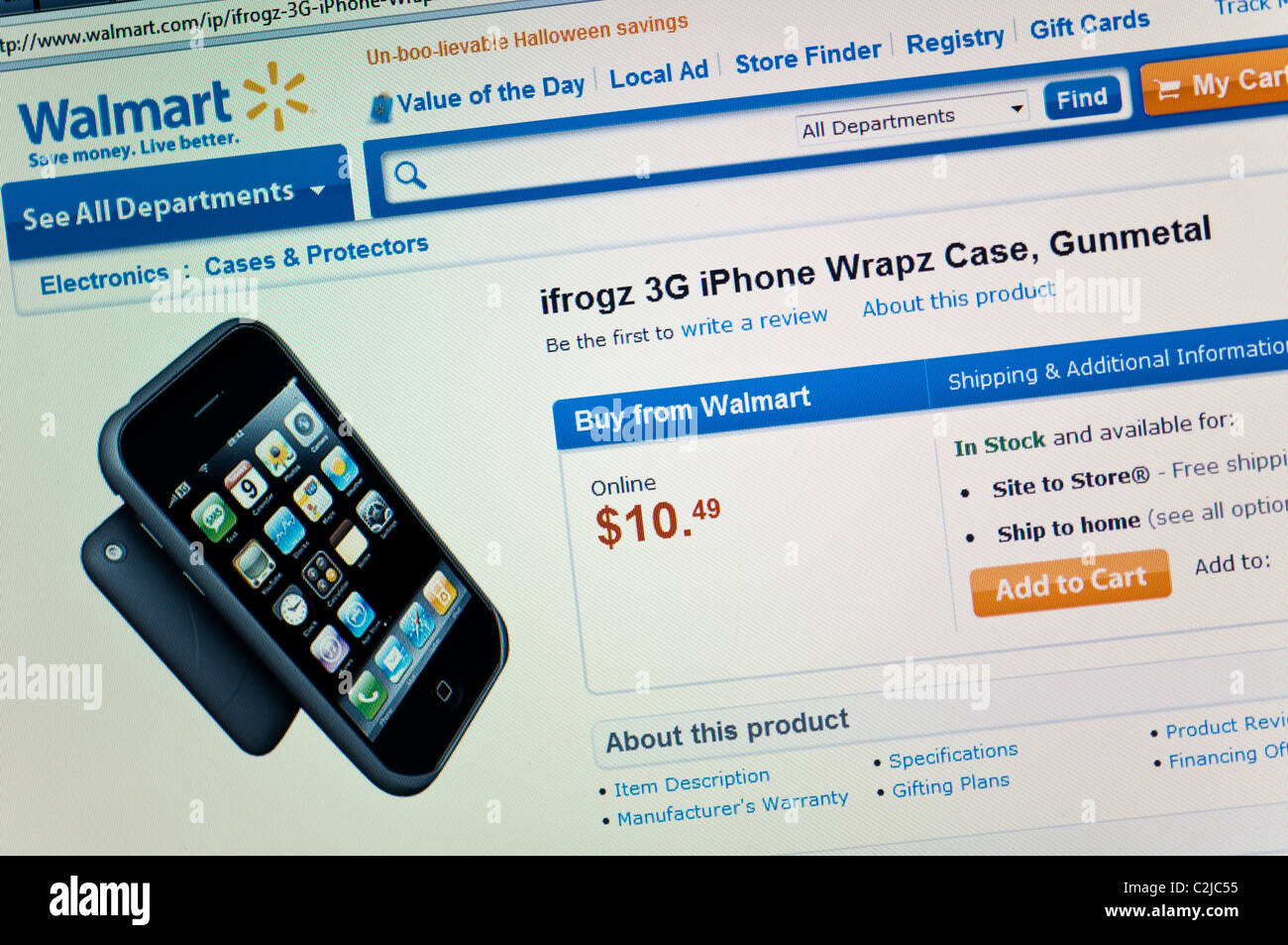 Walmart store website screenshot Stock Photo - Alamy