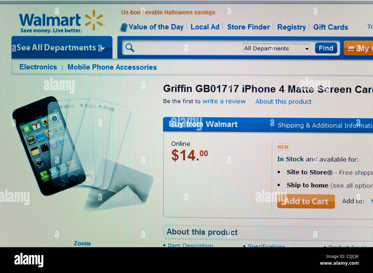 Walmart store website screenshot Stock Photo - Alamy