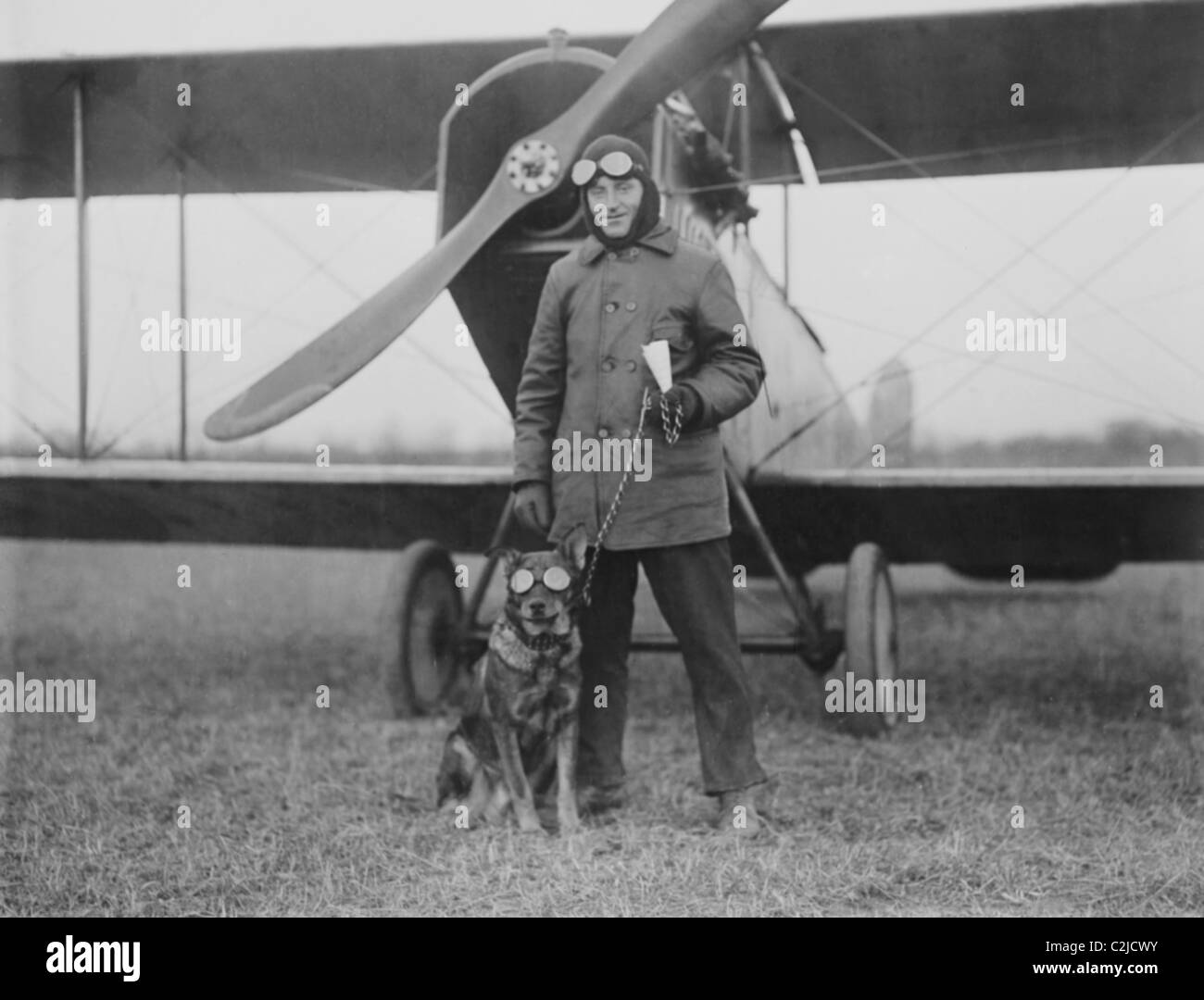 German Unit of Field Observers on ladders and with binoculars Stock ...