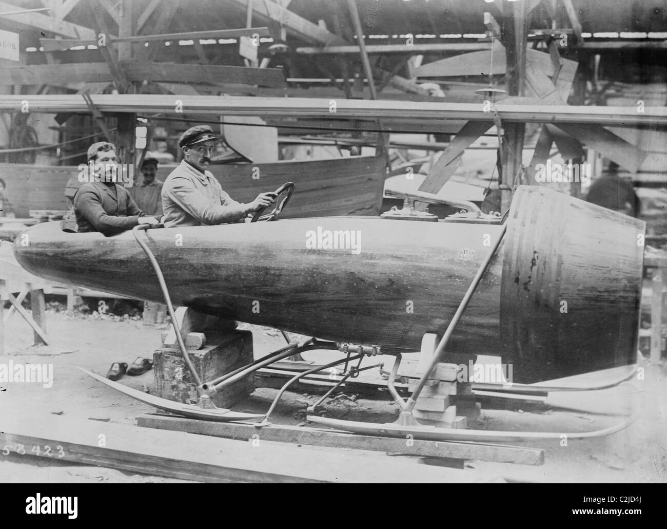 Inventor Cyril Sports what Looks like a Jet Propelled Sled Stock Photo ...