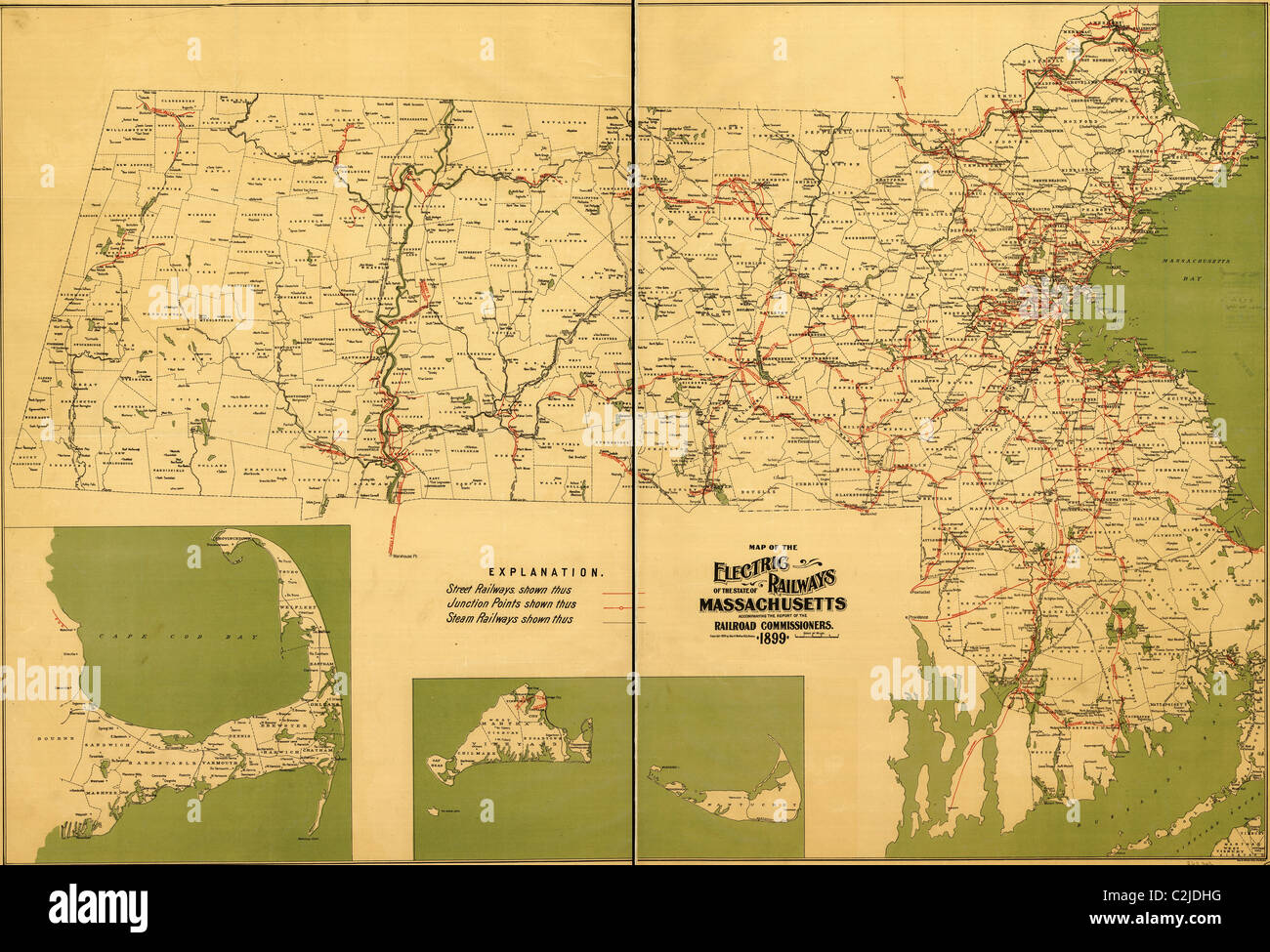 Massachusetts Electric Railways - 1899 Stock Photo - Alamy