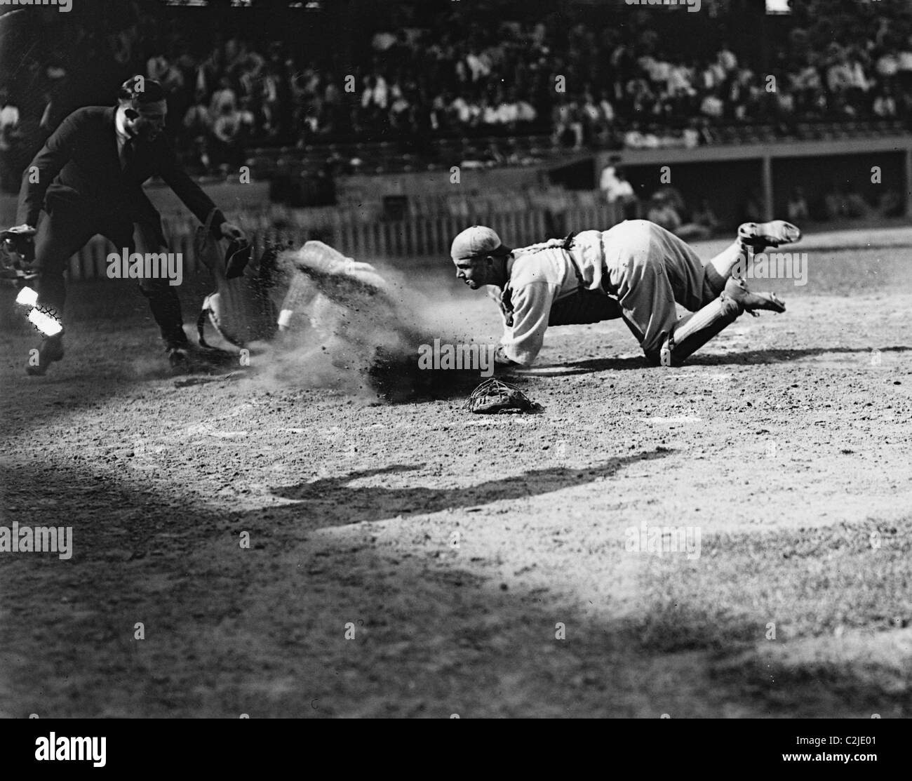 Safe at Home Plate Stock Photo - Alamy