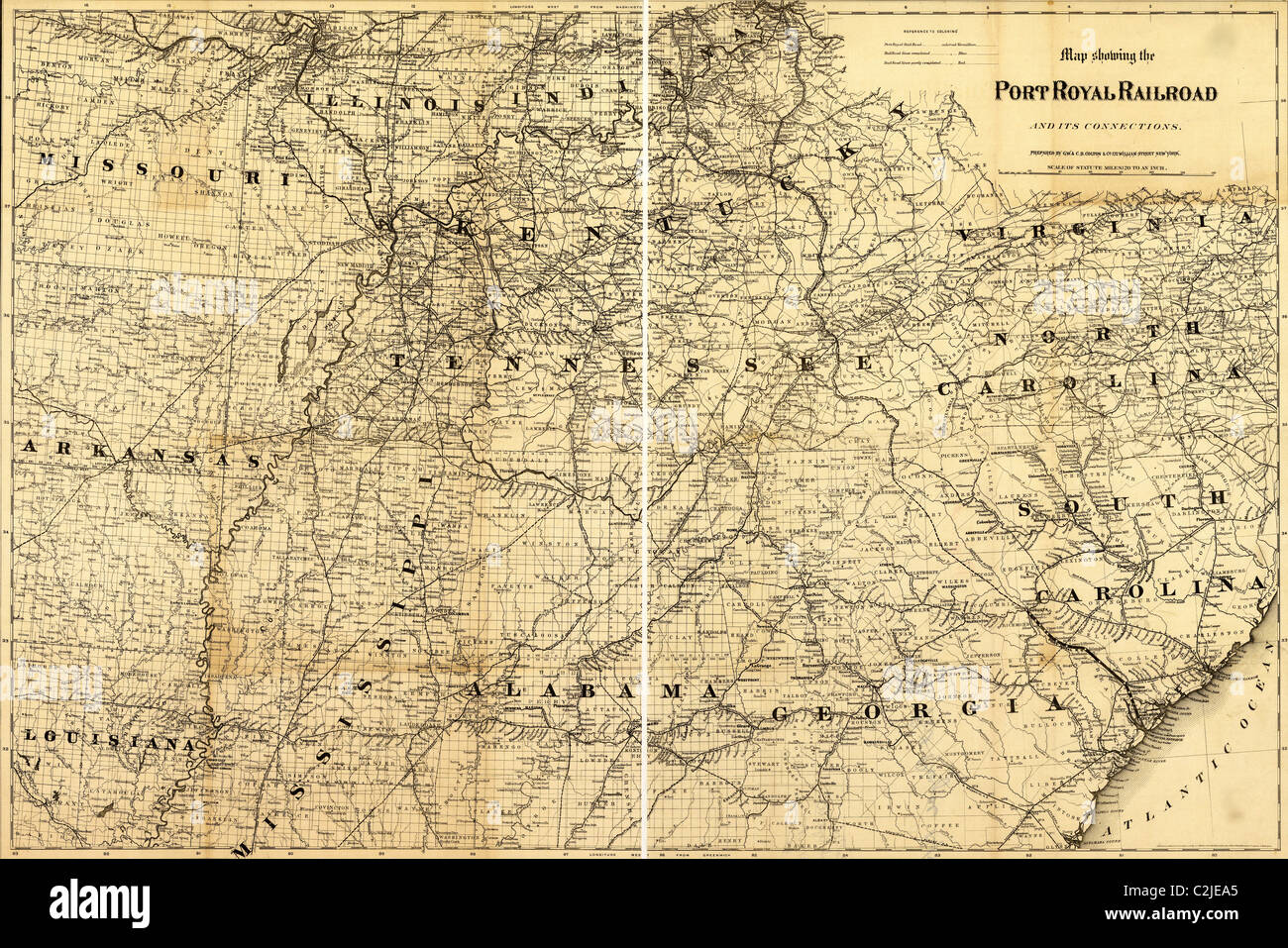 Port Royal Railroad - 1870 Stock Photo - Alamy