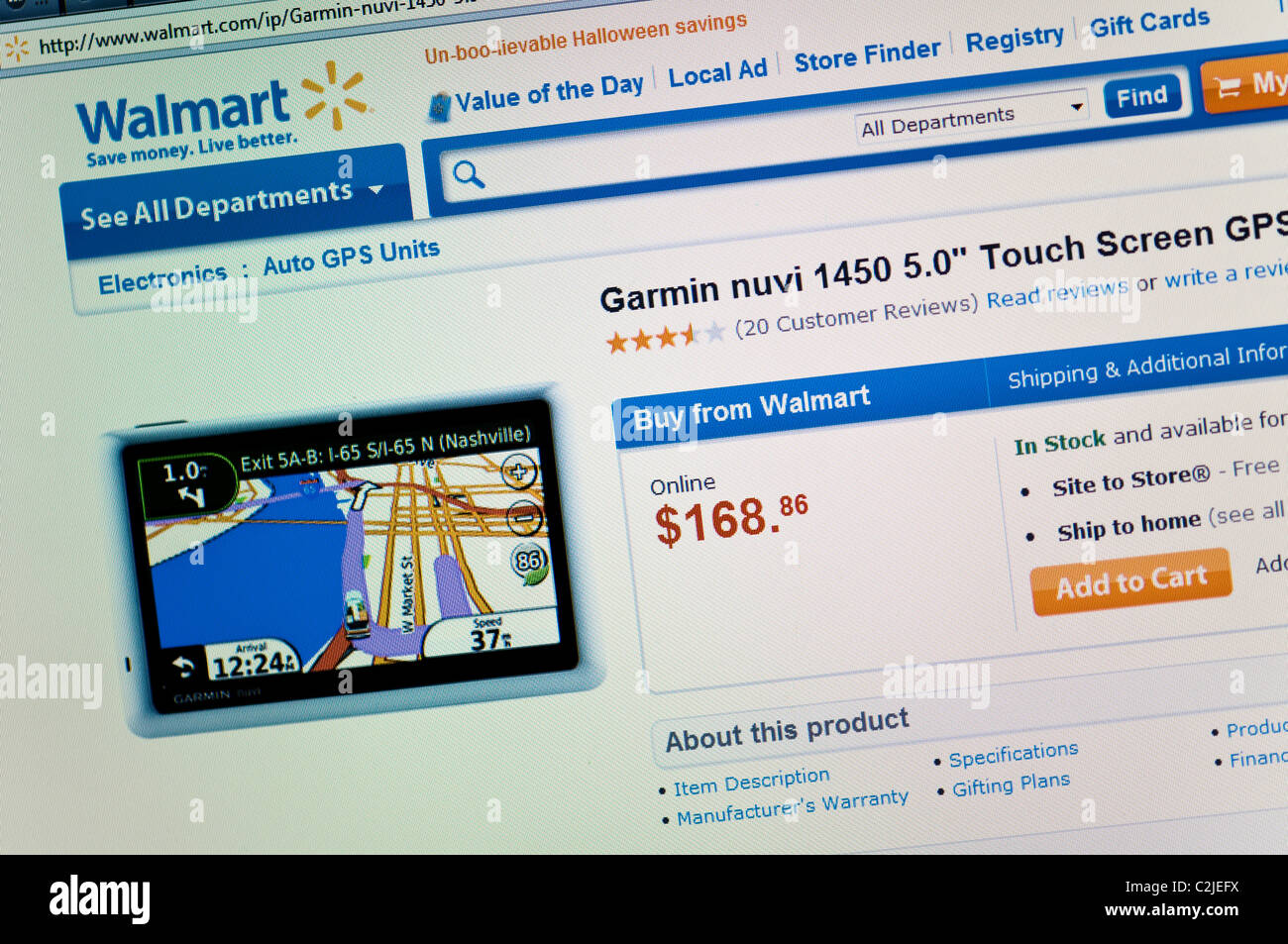 Walmart store website screenshot Stock Photo - Alamy