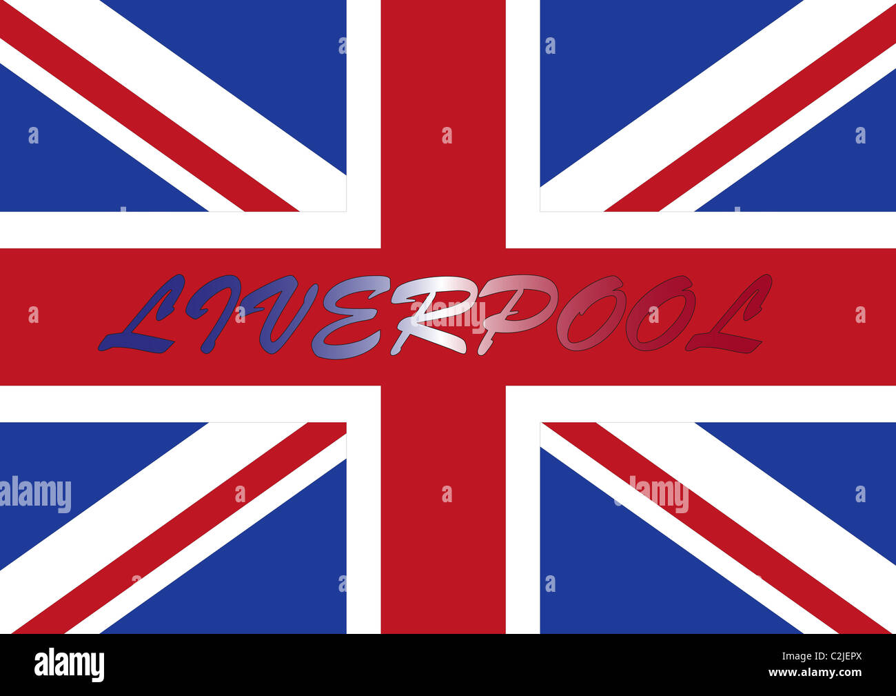 Liverpool woth uk flag Stock Photo - Alamy
