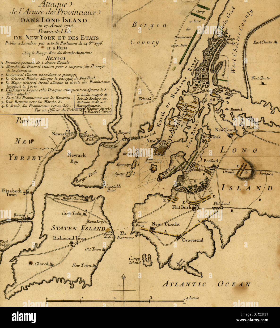 Battle of Long Island - 1776 Stock Photo - Alamy