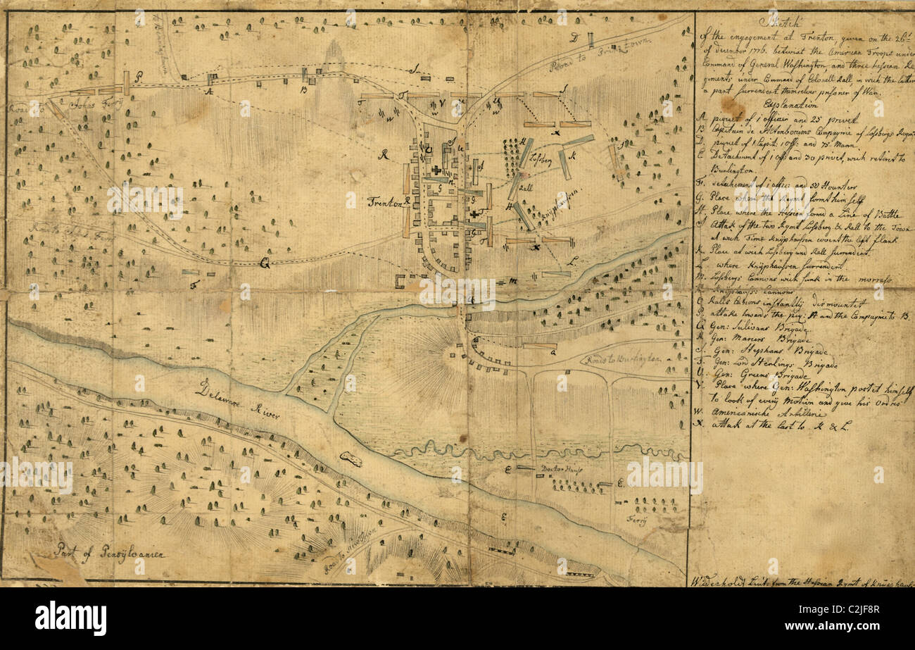 Battle of Trenton - 1776 Stock Photo - Alamy