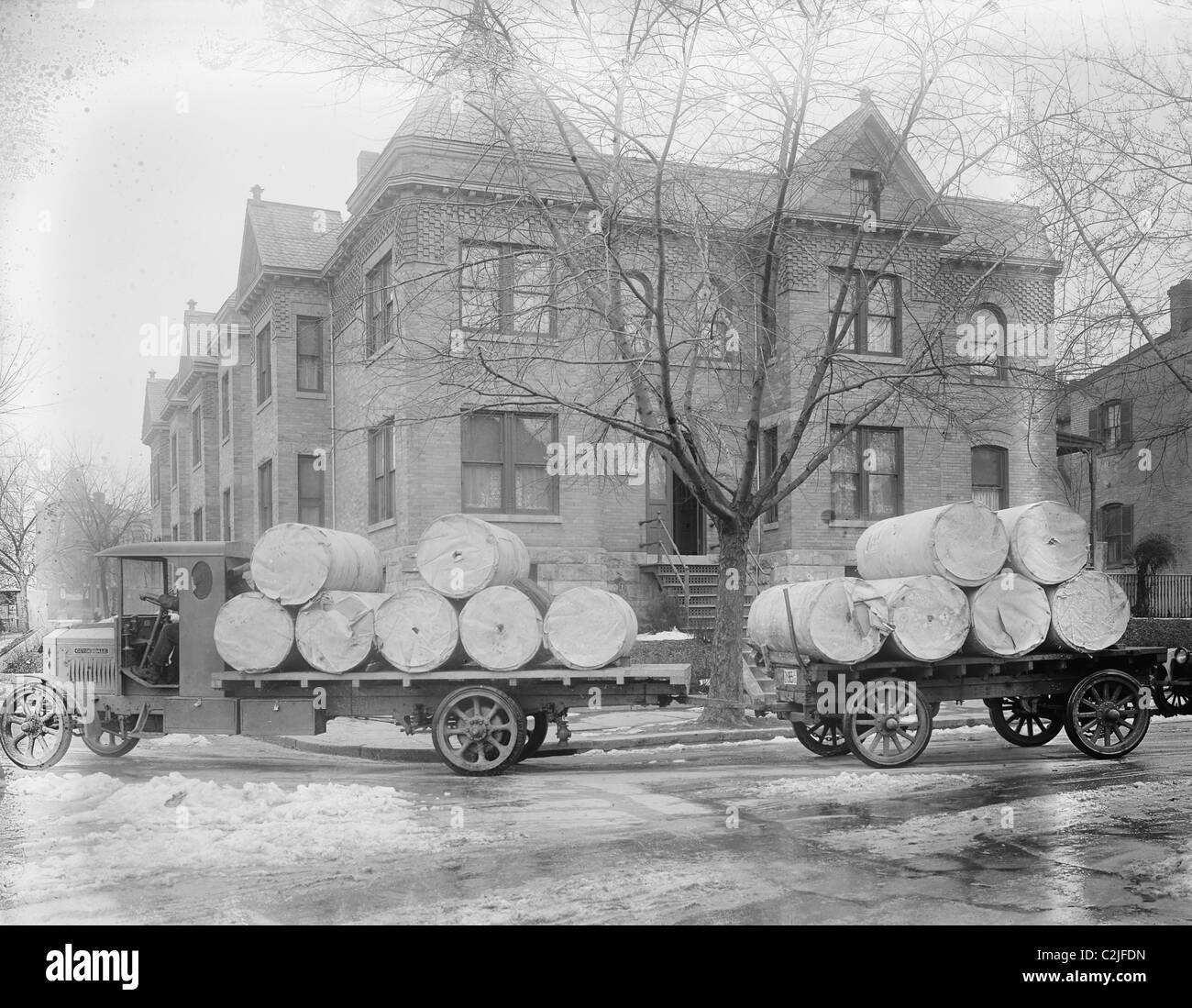 Newsprint paper carrier Stock Photo - Alamy