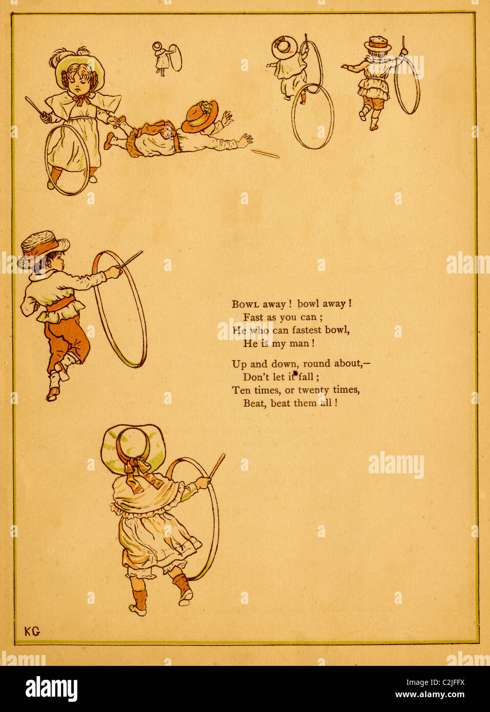 Children Play with Hoops Stock Photo - Alamy