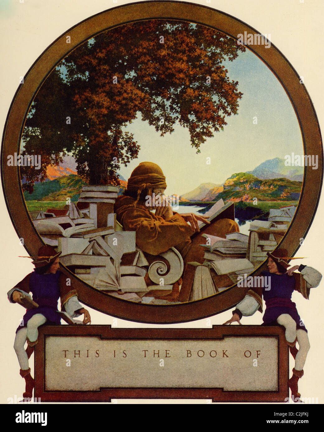 Knave of Hearts - Bookplate - The reading of books Stock Photo - Alamy