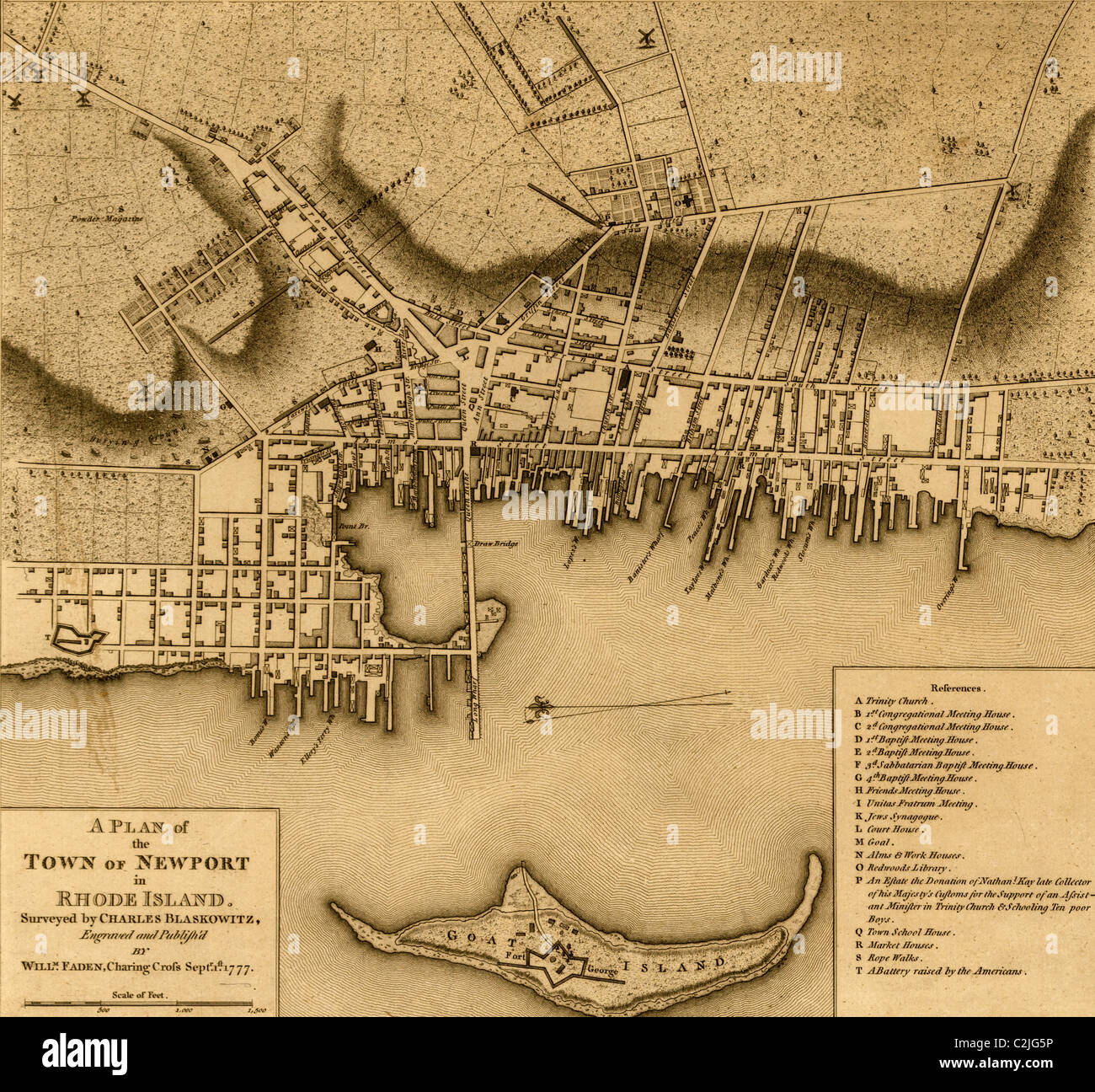 Newport, Rhode Island - 1777 Stock Photo - Alamy