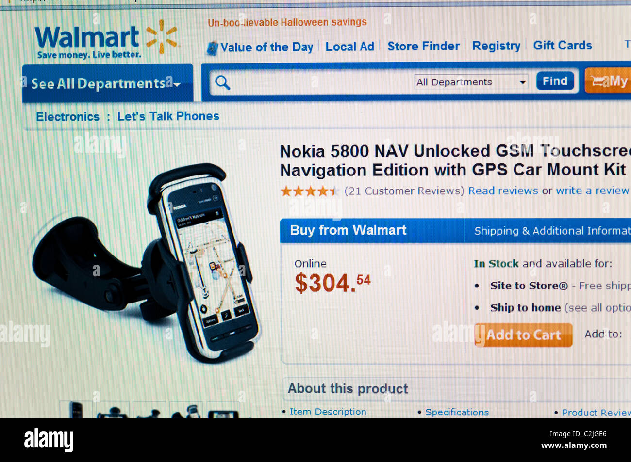 Walmart store website screenshot Stock Photo - Alamy