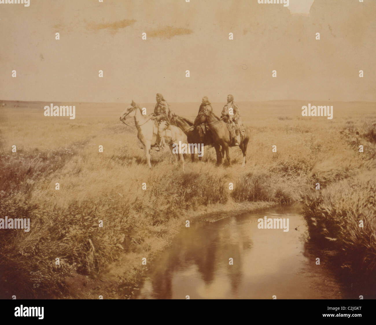 The three chiefs--Piegan Stock Photo - Alamy