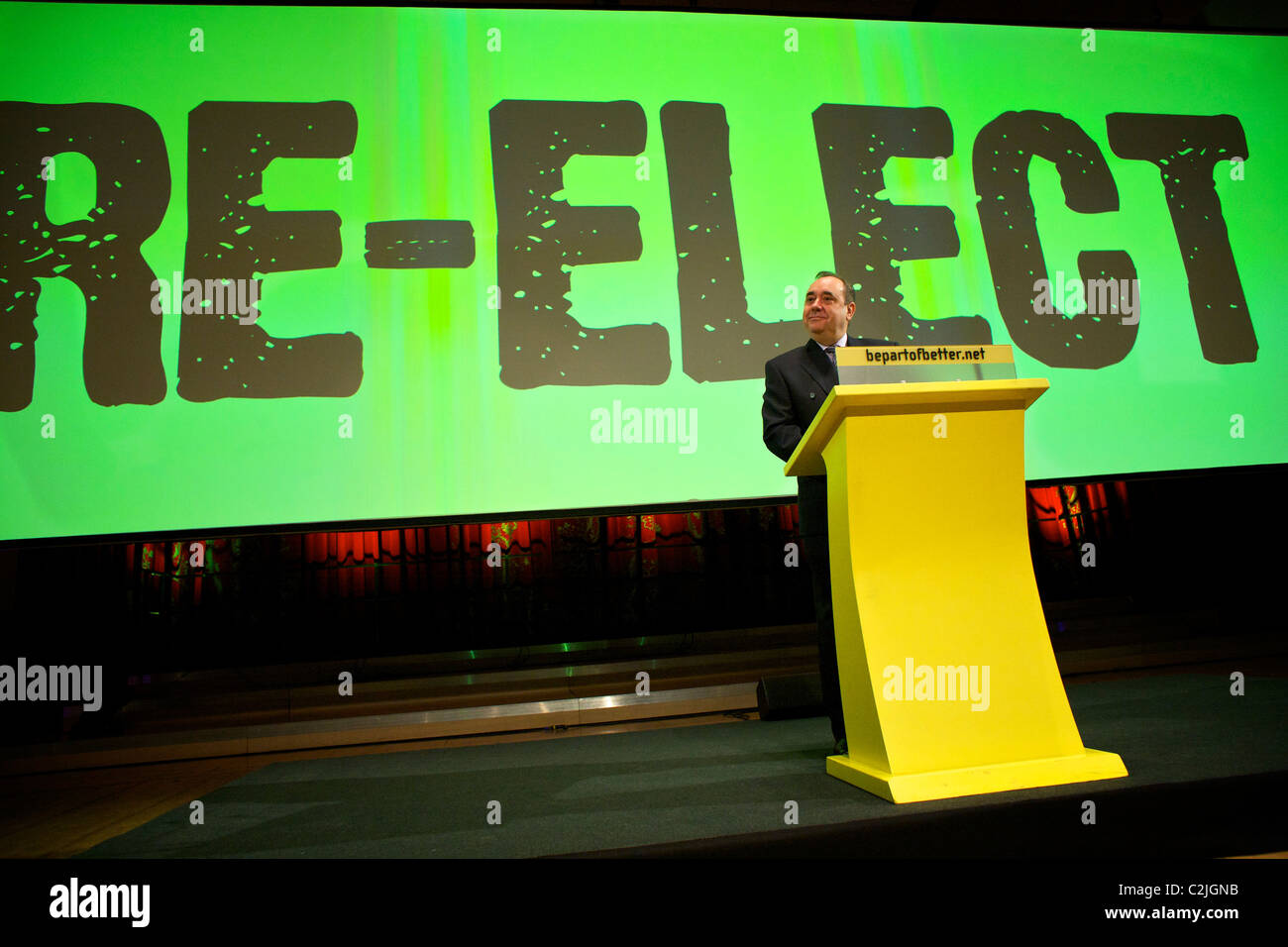Alex Salmond launches SNP 're-elect' campaign Stock Photo - Alamy