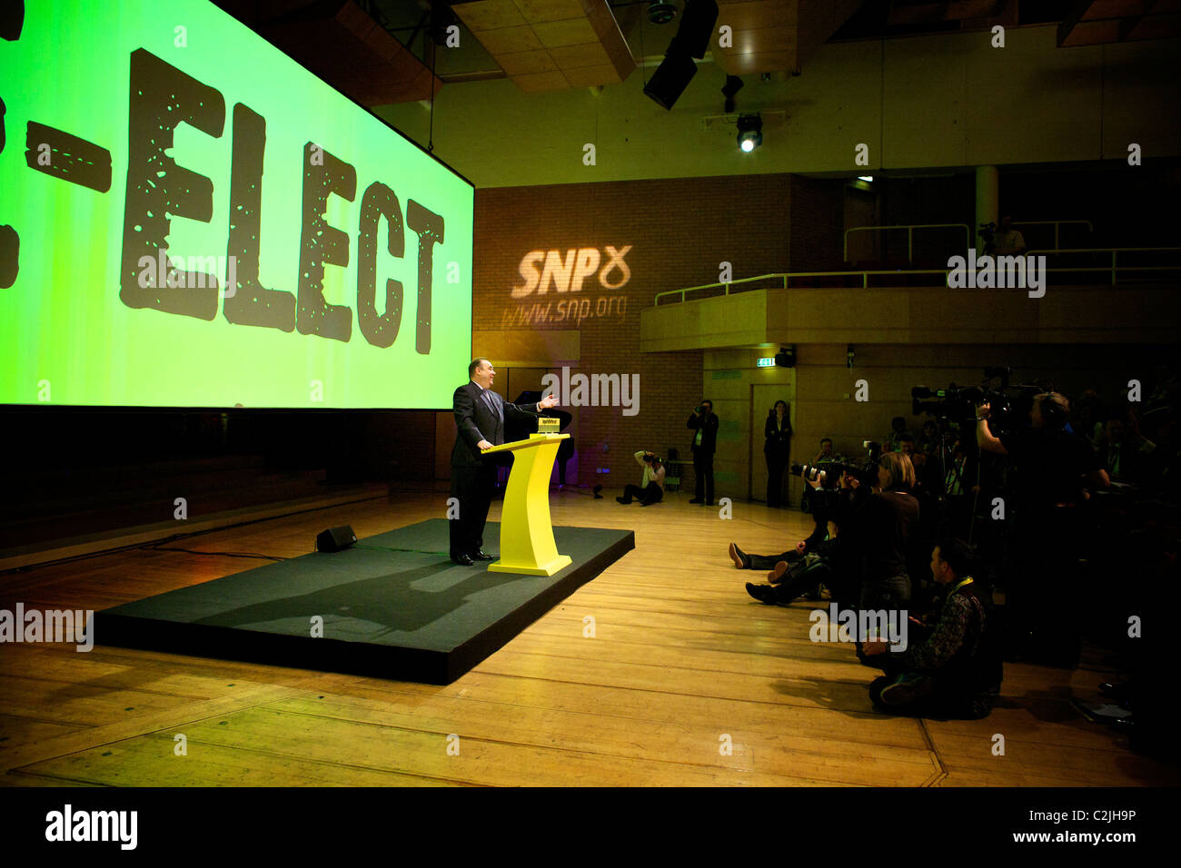 Alex Salmond launches the SNP manifesto for the Scottish Parliament ...