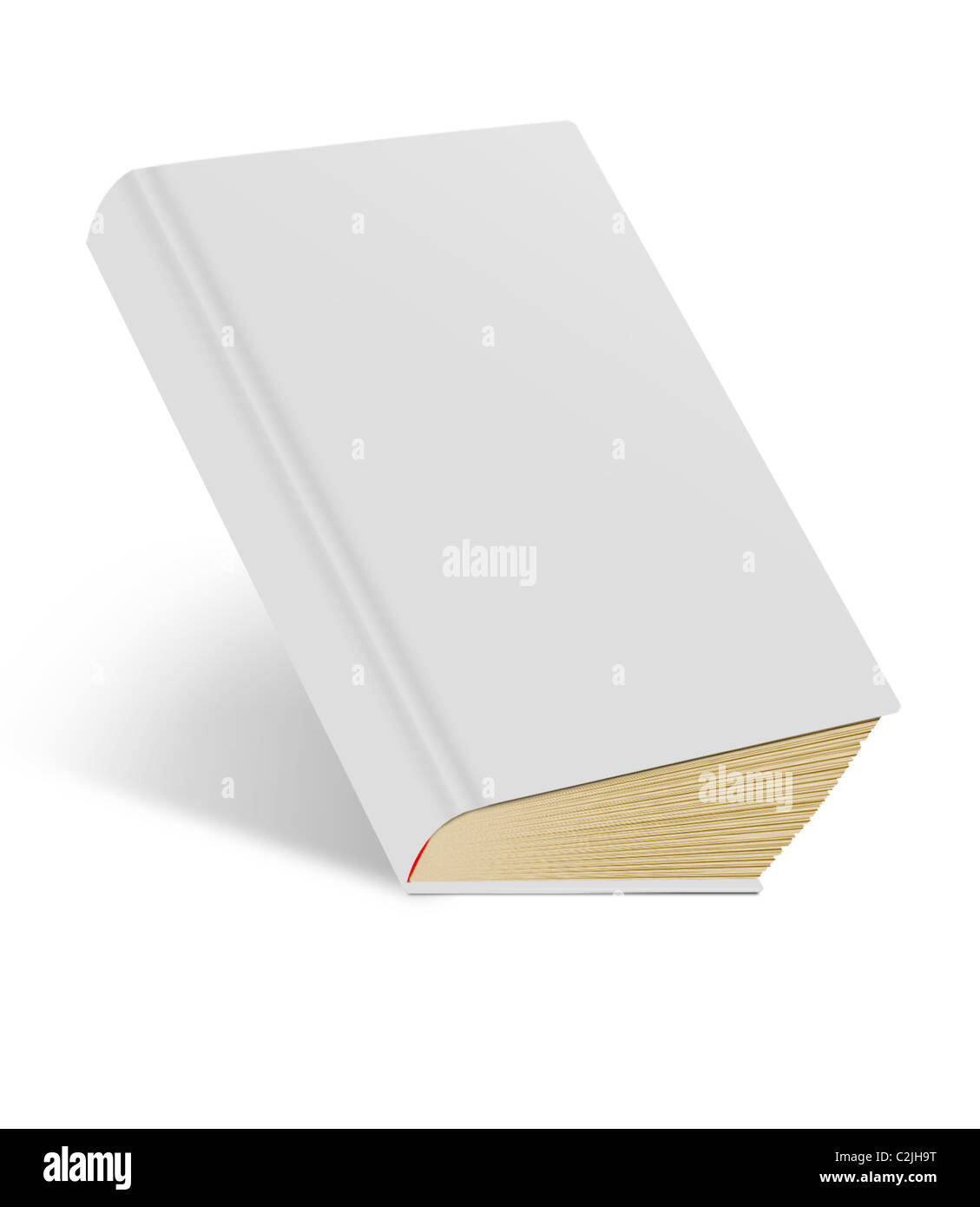 Book with empty cover over white Stock Photo - Alamy