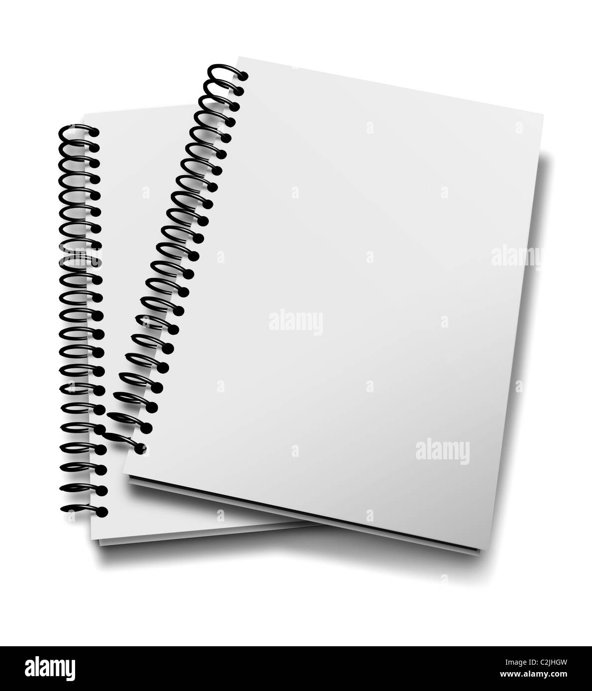 Two notebooks isolated over white Stock Photo - Alamy